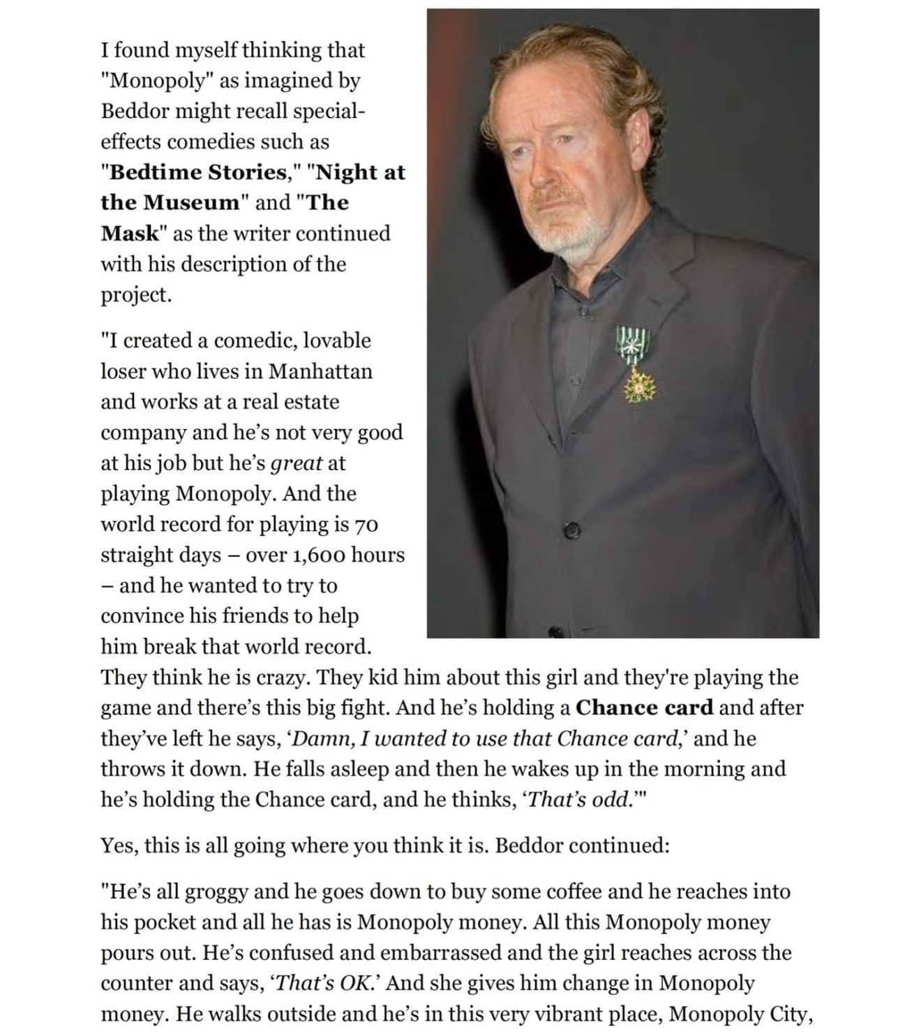 This Is No Game: Tim Story Should Look At Frank Beddor Monopoly Movie ...